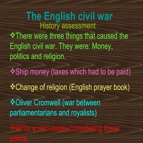 The english civil war | PPT