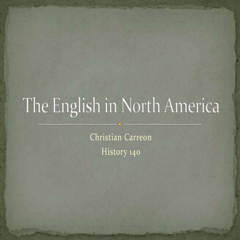 The english in north america | PPTX