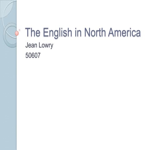 The english in north america | PPTX