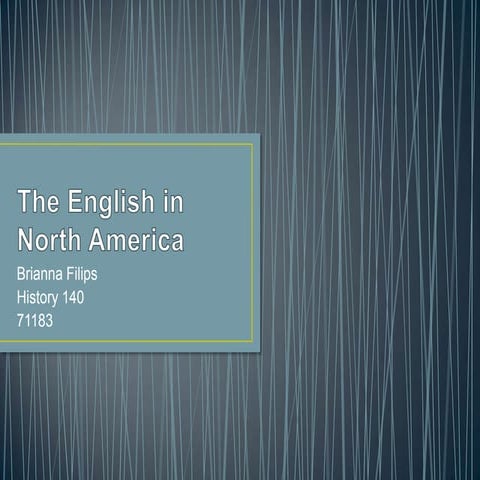 The english in north america | PPTX