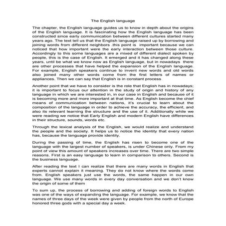 The english language | PDF