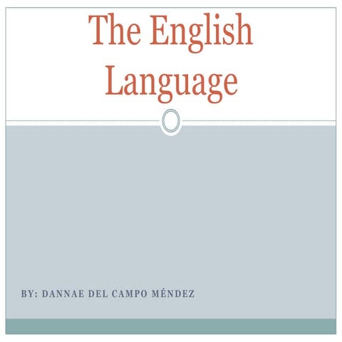 The english language | PPTX