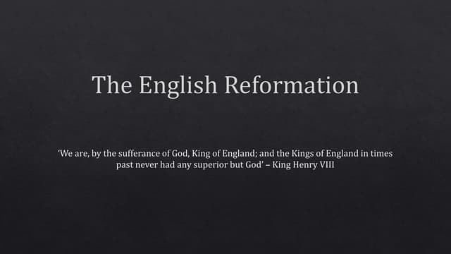 The protestant reformation powerpoint | PPT