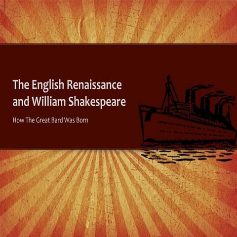 The english renaissance and william shakespeare visual bee | PPTX