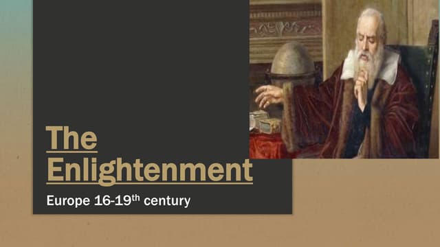 The age of enlightenment powerpoint | PPT