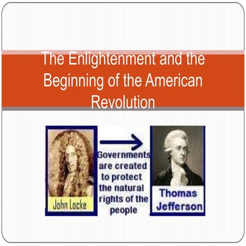 The enlightenment and the beginning of the american | PPTX
