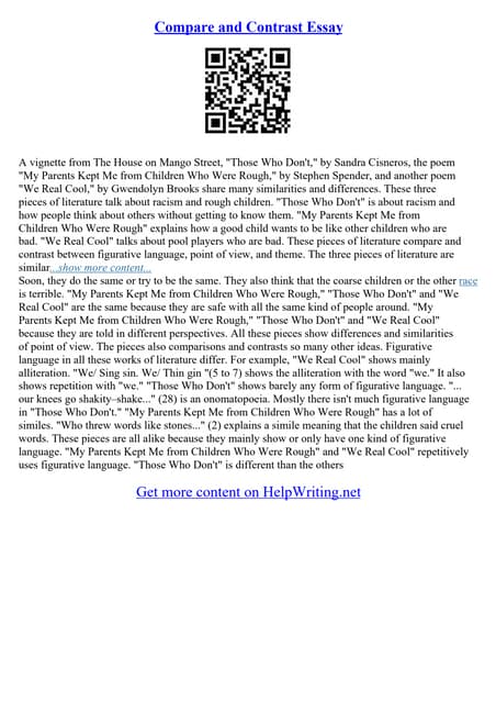 ENGLISH 8 MODULE COMPARE AND CONTRAST.ppt | Cats | Pets