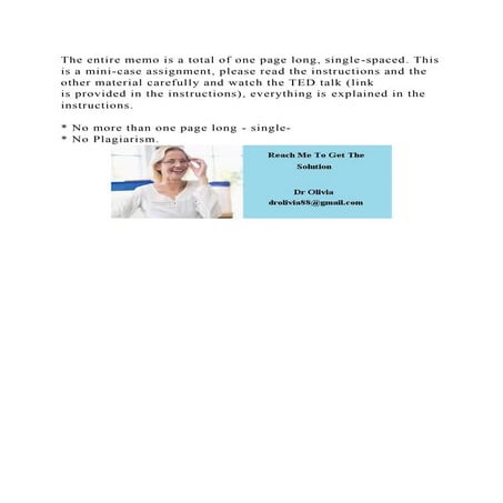 The entire memo is a total of one page long, single-spaced. This is .docx