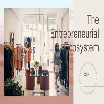 The Entrepreneurial Ecosystem. powerpoint presentation | PPTX