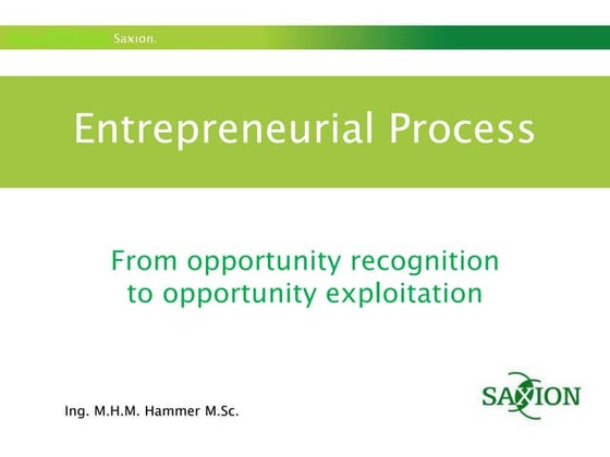 Entrepreneurship And Innovation | PPS