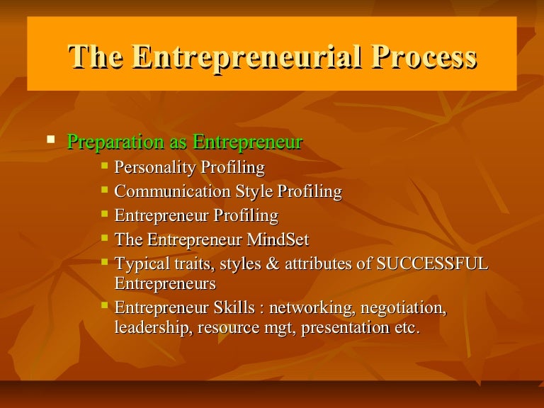 Entrepreneurial Process