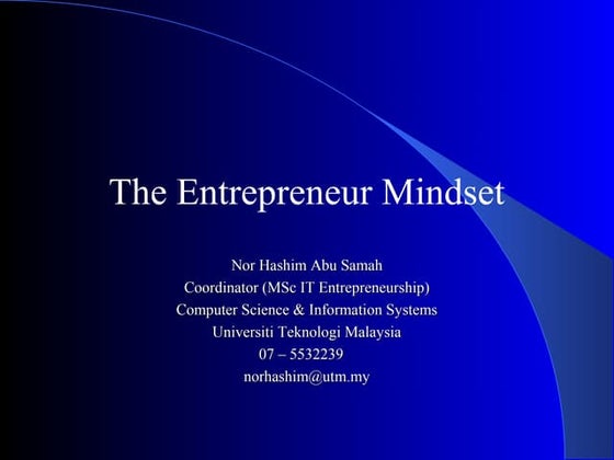 Lesson 2 Entrepreneurial mind | PPTX