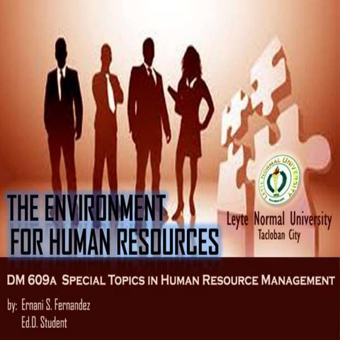The environment for human resources | PPTX