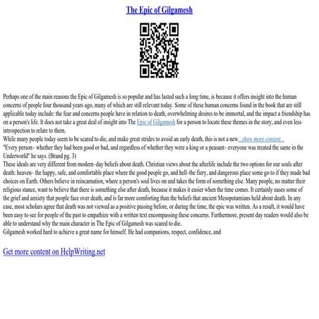 The Epic Of Gilgamesh | PPT