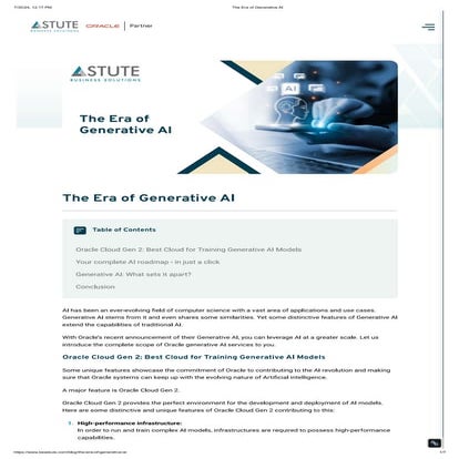 The Era of Generative AI | Astute Business | PDF