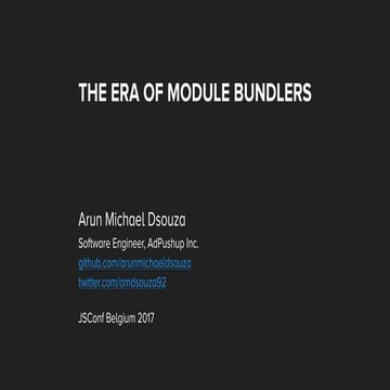 The Era of Module Bundlers | PDF