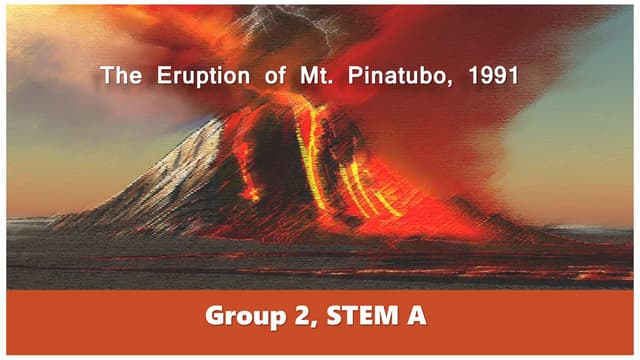 Mount pinatubo case study | DOCX