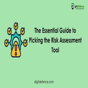 The Essential Guide to Picking the Risk Assessment Tool. | PPT