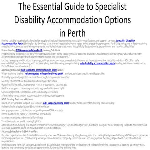 The Essential Guide to Specialist Disability Accommodation Options in ...