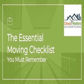 The essential moving checklist you must remember | PPT