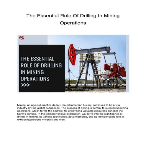 The Essential Role Of Drilling In Mining Operations.pdf