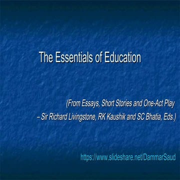 The essentials of education | PPT