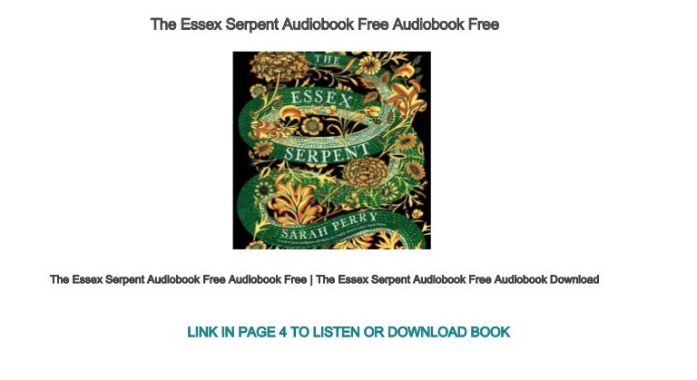 The essex serpent book - bdaquiet