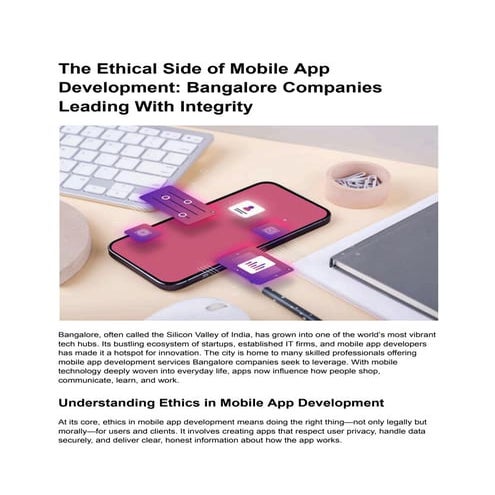 The Ethical Side of Mobile App Development_ Bangalore Companies Leading ...
