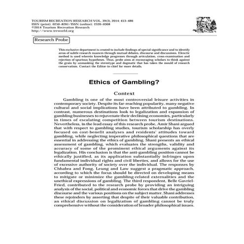 The Ethics of Gambling | PDF