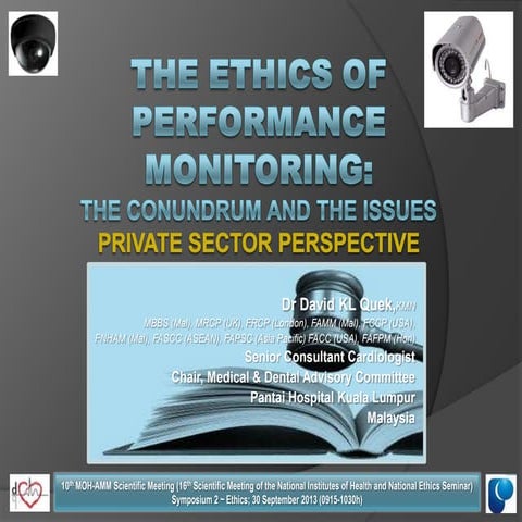 The ethics of performance monitoring-private sector perspective | PPTX