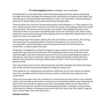 The eucalyptus trees | DOCX