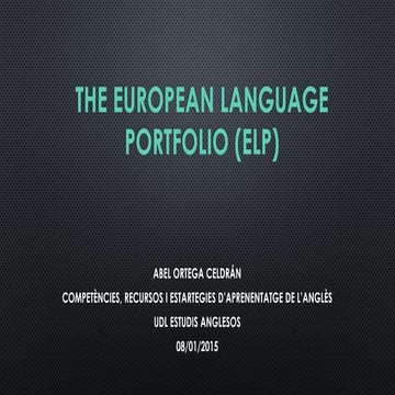 The european language portfolio (elp) | PPTX