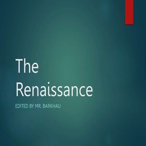 The European Renaissance.pptx Literature | PPT