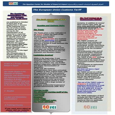 The european union customs tariff taric | PDF