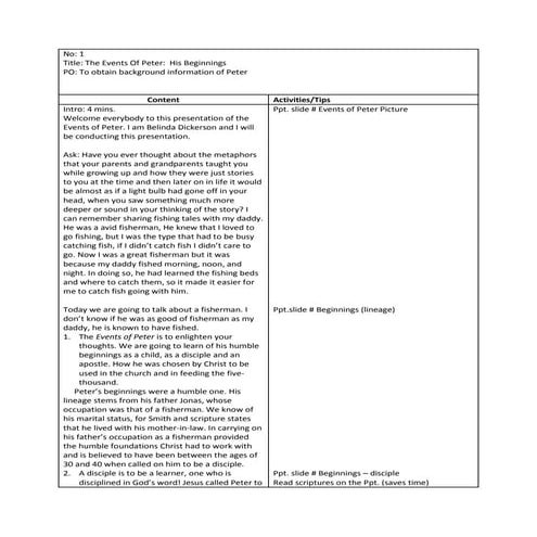 The Events of Peter (Part I) | PDF