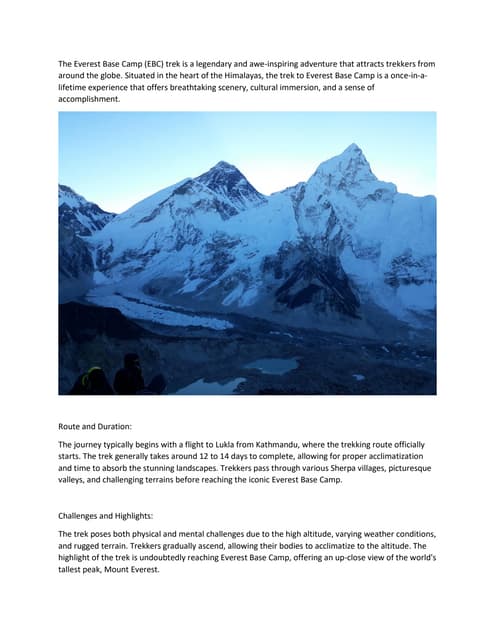 Everest Base Camp Trek | PPT