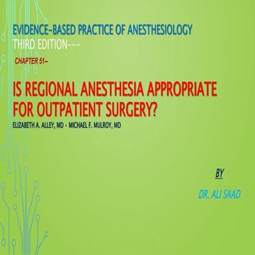 The evidenced based practice of anesthesia- the 3rd edition- | PPTX