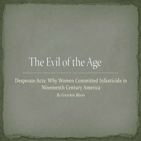 The evil of the age | PPTX