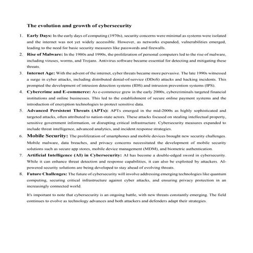 The evolution and growth of cybersecurity.docx