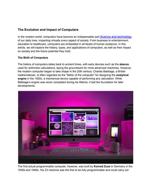 The Importance of Computers in Everyday Life | PPTX