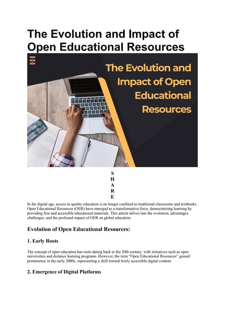 Open Education Resources (OER) Benefits and Challenges | PPT