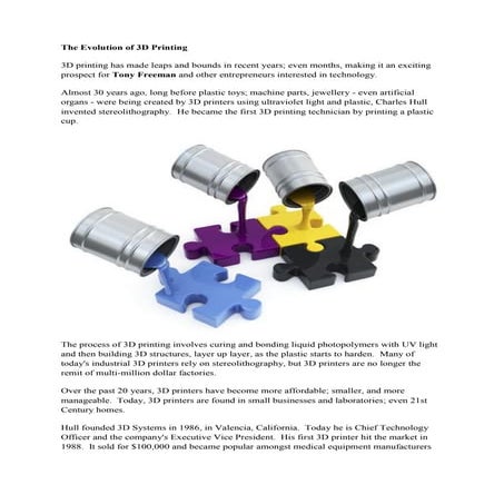 The evolution of 3D printing | PDF