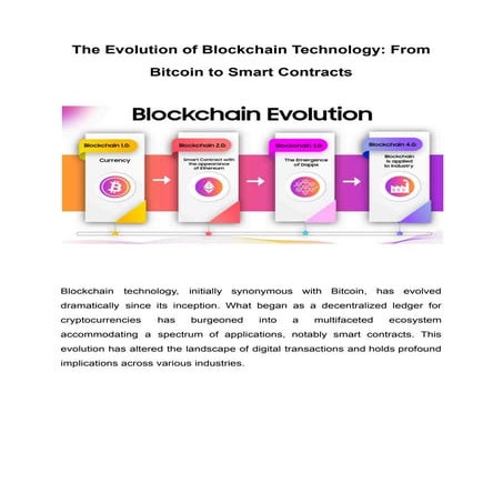 The Evolution Of Blockchain Technology From Bitcoin To Smart Contracts Pdf