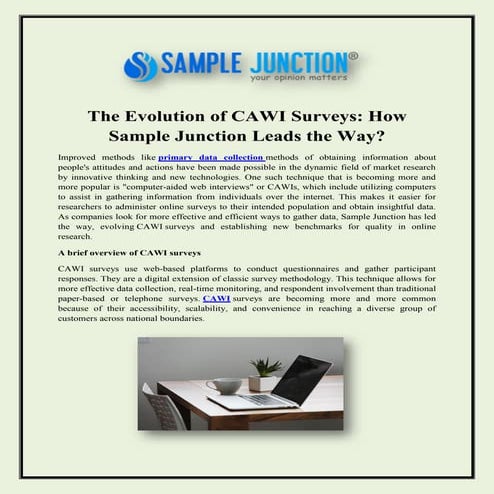The Evolution of CAWI Surveys How Sample Junction Leads the Way | PDF