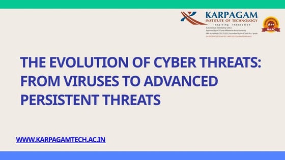 The Evolution of Cybersecurity Threats in a Digitally Connected World.pdf | Internet | Computing