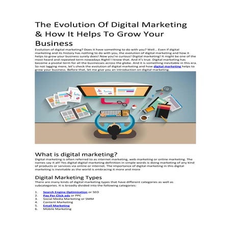 The Evolution Of Digital Marketing | Digital MArketing AGency Dubai ...