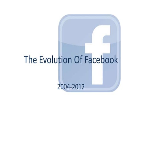 The evolution of facebook | PPTX
