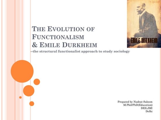 Functionalist Social Theory | PPT