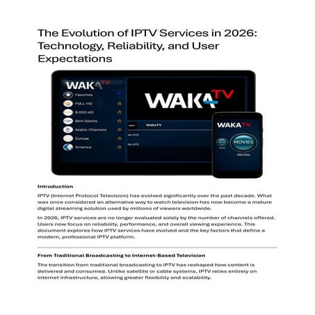 The Evolution of IPTV Services in 2026: Technology and Reliability | PDF