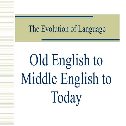 The evolution of language | PPT